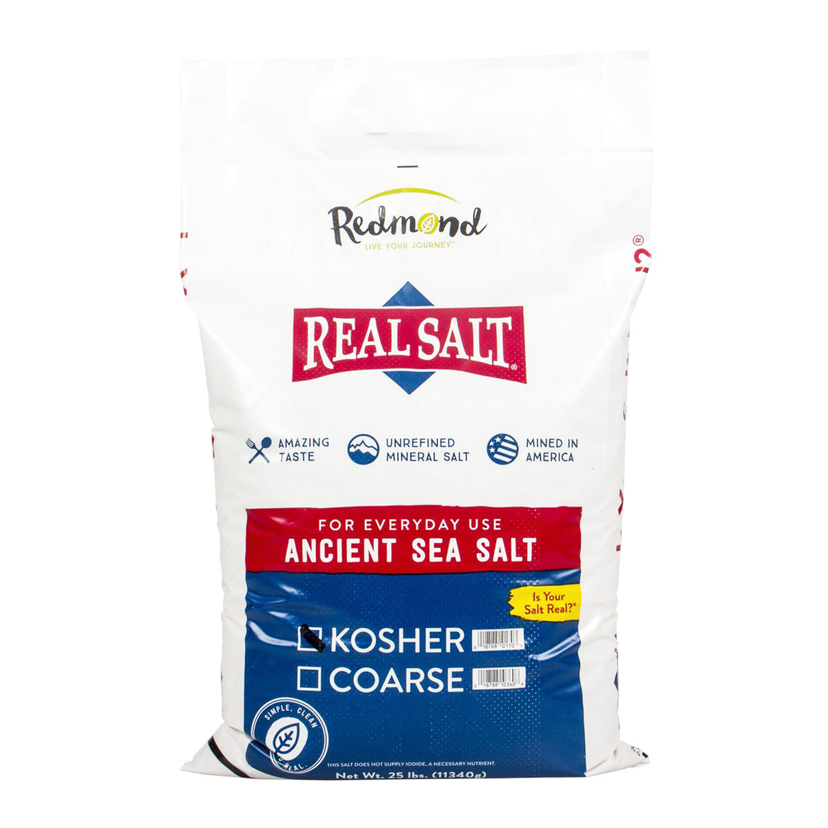 Real Salt Kosher 25 lb Bag / Default Title | Redmond Life