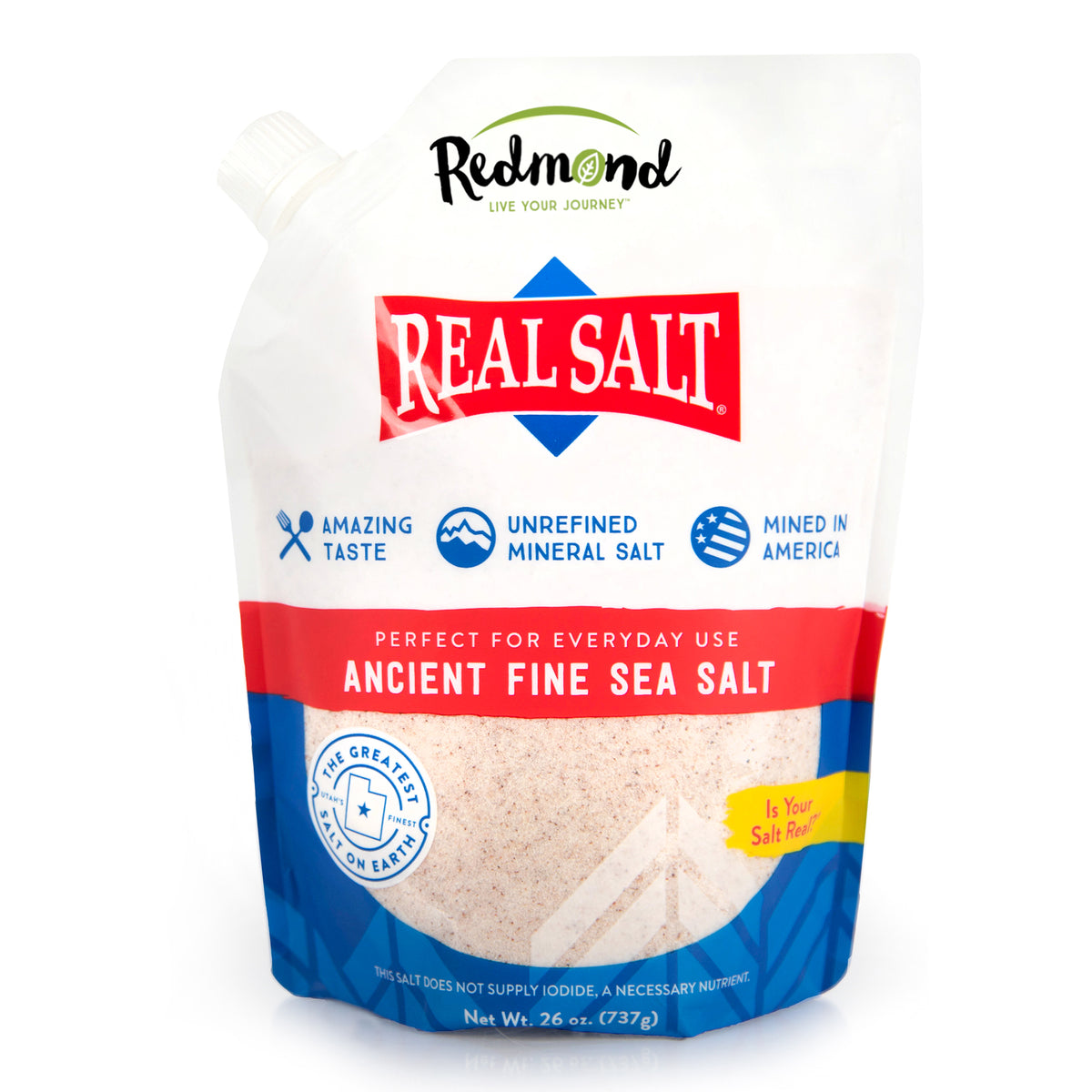 Real Salt® Fine Refill Pouch (26 oz.) / Default Title | Redmond Life